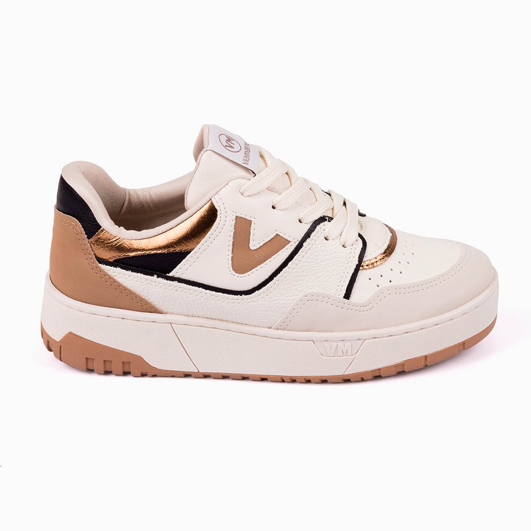 TENIS CASUAL VIA MARTE BEGE FEMININO 042-004-06 - Shoe Mix